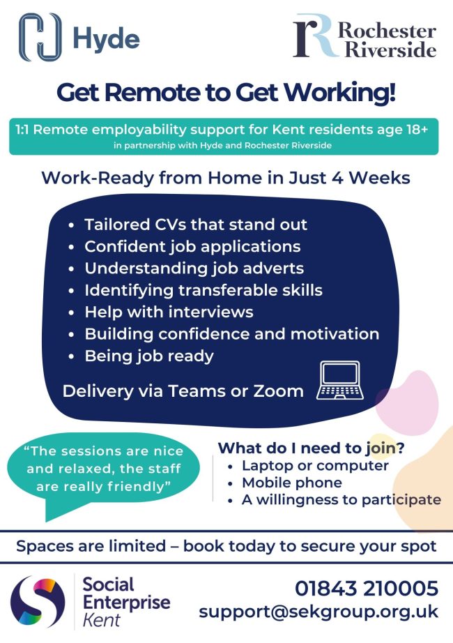 Get Remote to Get Working - Social Enterprise Kent